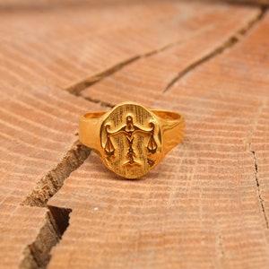 925 Sterling Silver Zodiac Sign Libra Ring, Libra Silver Ring ...