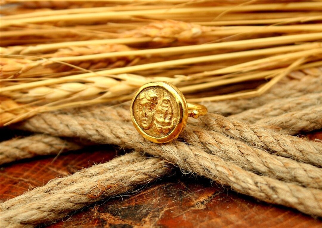 Roman Coin Signet Ring, Sterling Silver Ring, Handmade Jewelry, Roman ...