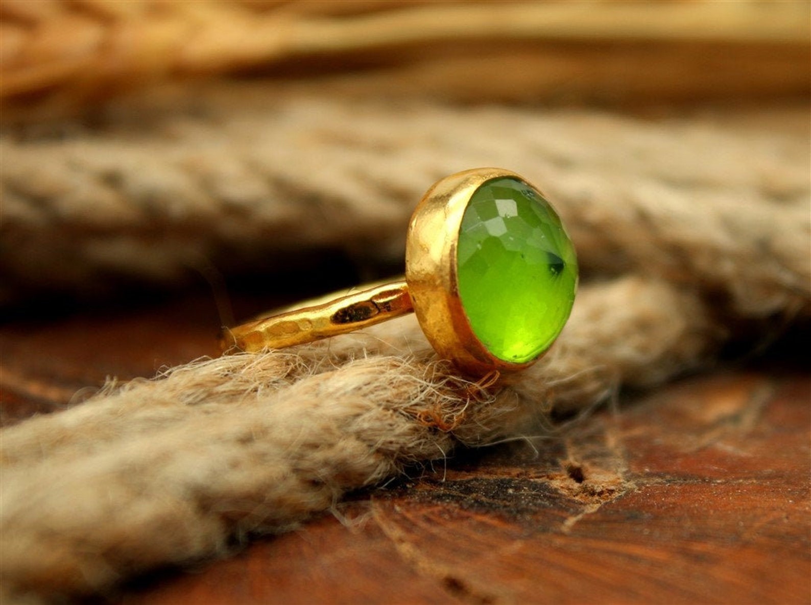 Peridot Silver Ring Peridot Ring Sterling Silver Ring | Etsy