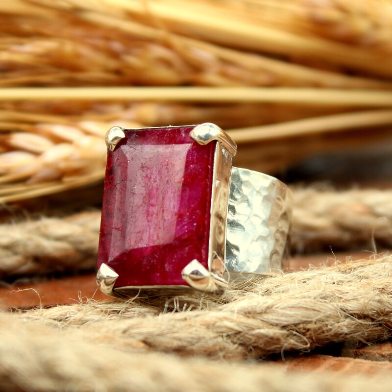 Ruby Men Ring - Etsy