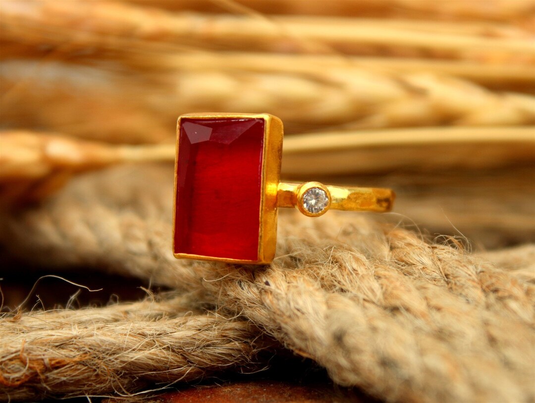 925k Sterling Silver Ruby Ring, Gold Ring, Sterling Silver Ring ...