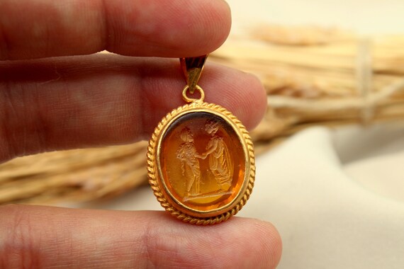 Antique Intaglio Ancient Greek Figured 925 Sterling Silver - Etsy