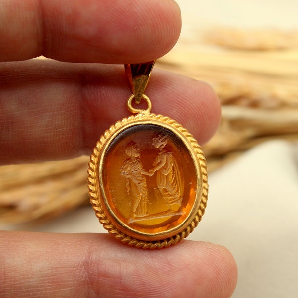 Intaglio Pendant - Etsy