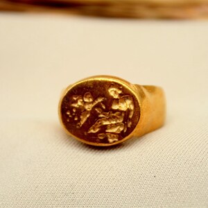 Ancient Greek Signet Ring, Gold Signet Ring, Silver Signet Ring ...