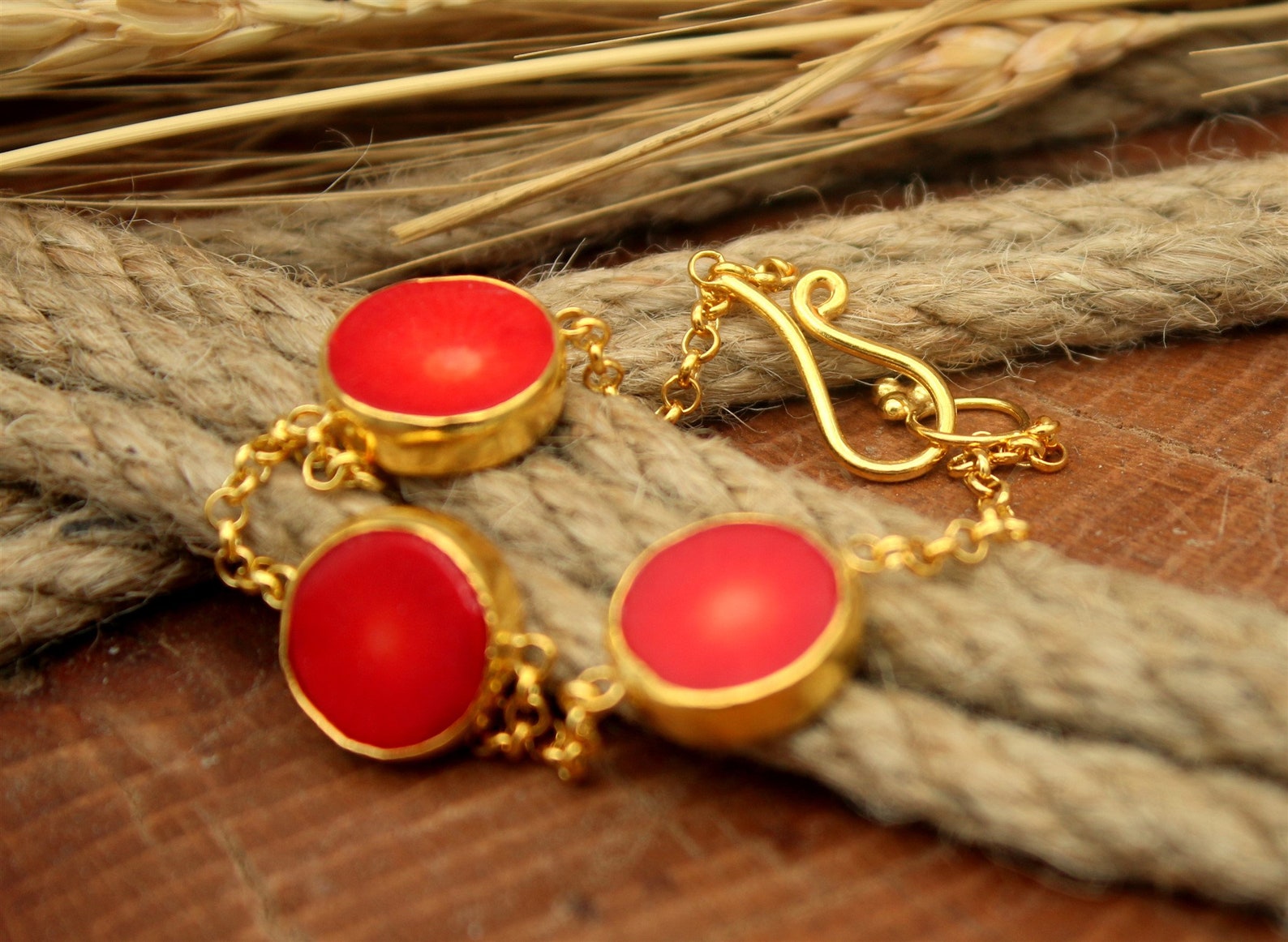 Coral Bracelet Red Coral Bracelet Coral Jewelry Gemstone - Etsy