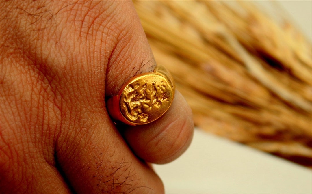 Ancient Greek Signet Ring, Gold Signet Ring, Silver Signet Ring ...
