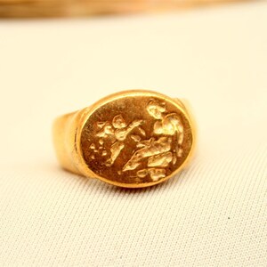 Ancient Greek Signet Ring, Gold Signet Ring, Silver Signet Ring ...