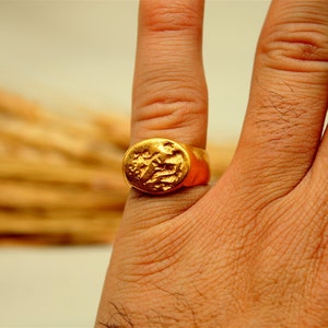 Ancient Greek Signet Ring, Gold Signet Ring, Silver Signet Ring ...