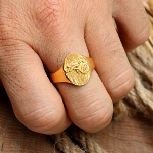 Zodiac Signet Aquarius Silver Ring, Aquarius Silver Ring, Astrology ...