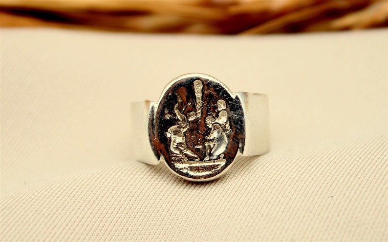 Ancient Greek Men Signet Silver Ring - Etsy