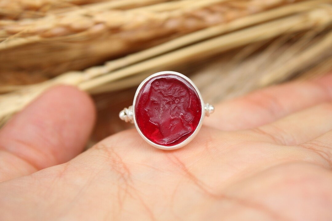 Intaglio Apollo Silver Ring, Mythology Ring Rings for Women, Carved ...