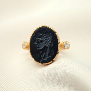 Rome Commander Cameo Intaglio Signet Ring,gold Signet Ring,silver ...