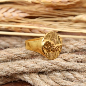 Zodiac Signet Aquarius Silver Ring, Aquarius Silver Ring, Astrology ...