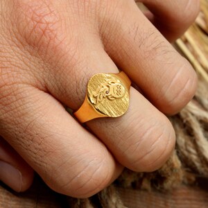 Zodiac Signet Aquarius Silver Ring, Aquarius Silver Ring, Astrology ...