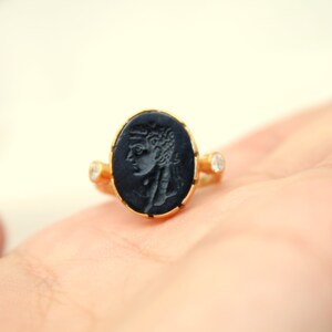 Rome Commander Cameo Intaglio Signet Ring,gold Signet Ring,silver ...