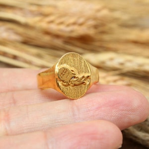 Zodiac Signet Aquarius Silver Ring, Aquarius Silver Ring, Astrology ...