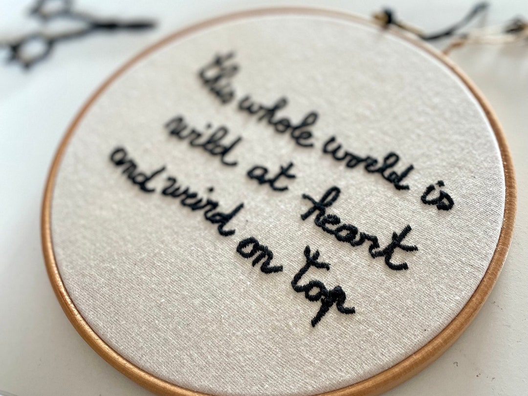 WILD AT HEART David Lynch Hand Guided Embroidery in Silk Rayon Thread ...