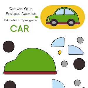 Printable Cute Car Craft, Cut Files, DIY Paper Craft, Creative Gift ...