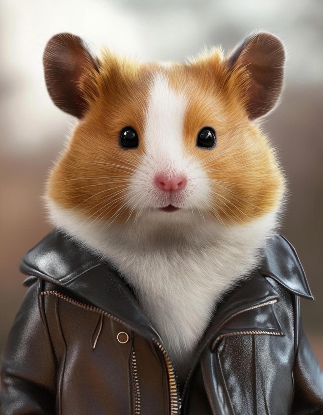 Realistic Hamster Biker Poster, Printable Wall Art, Home Decor, Poster ...
