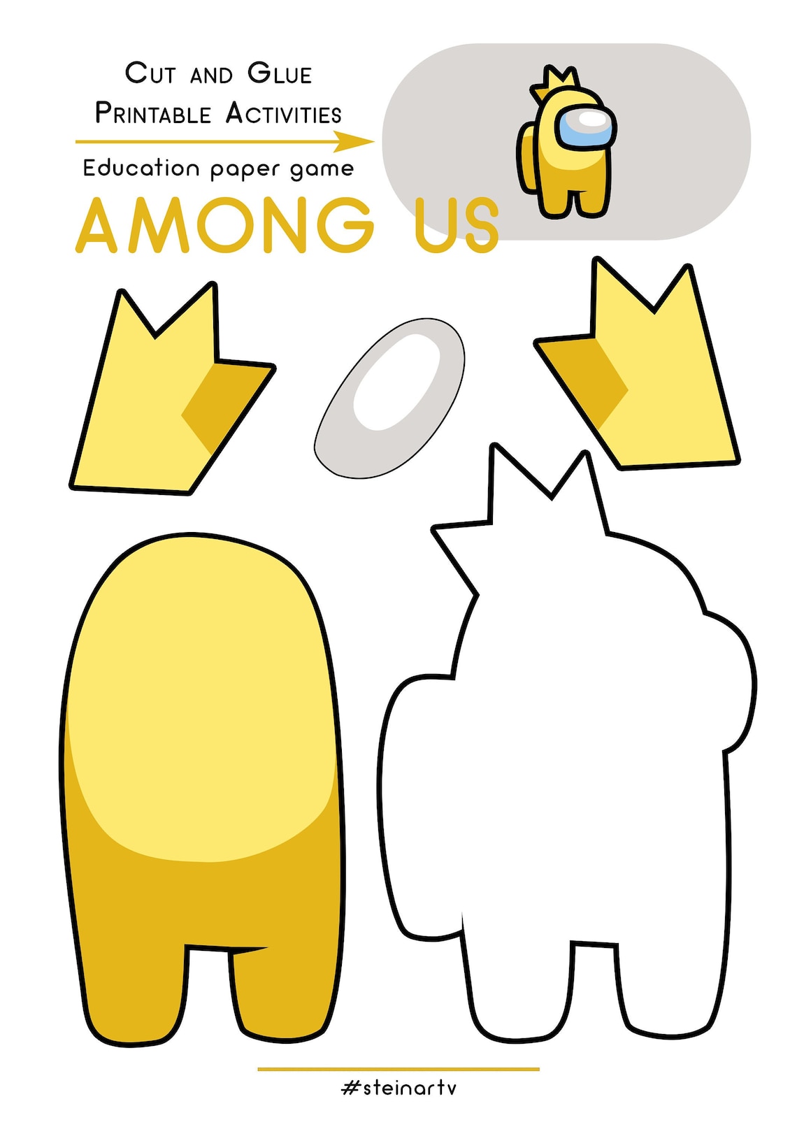 Among Us cut file Cut files DIY Paper Craft Creative Gift | Etsy