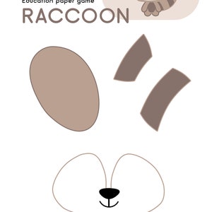 Printable Raccoon Craft, Cut Files, DIY Paper Craft, Creative Gift ...
