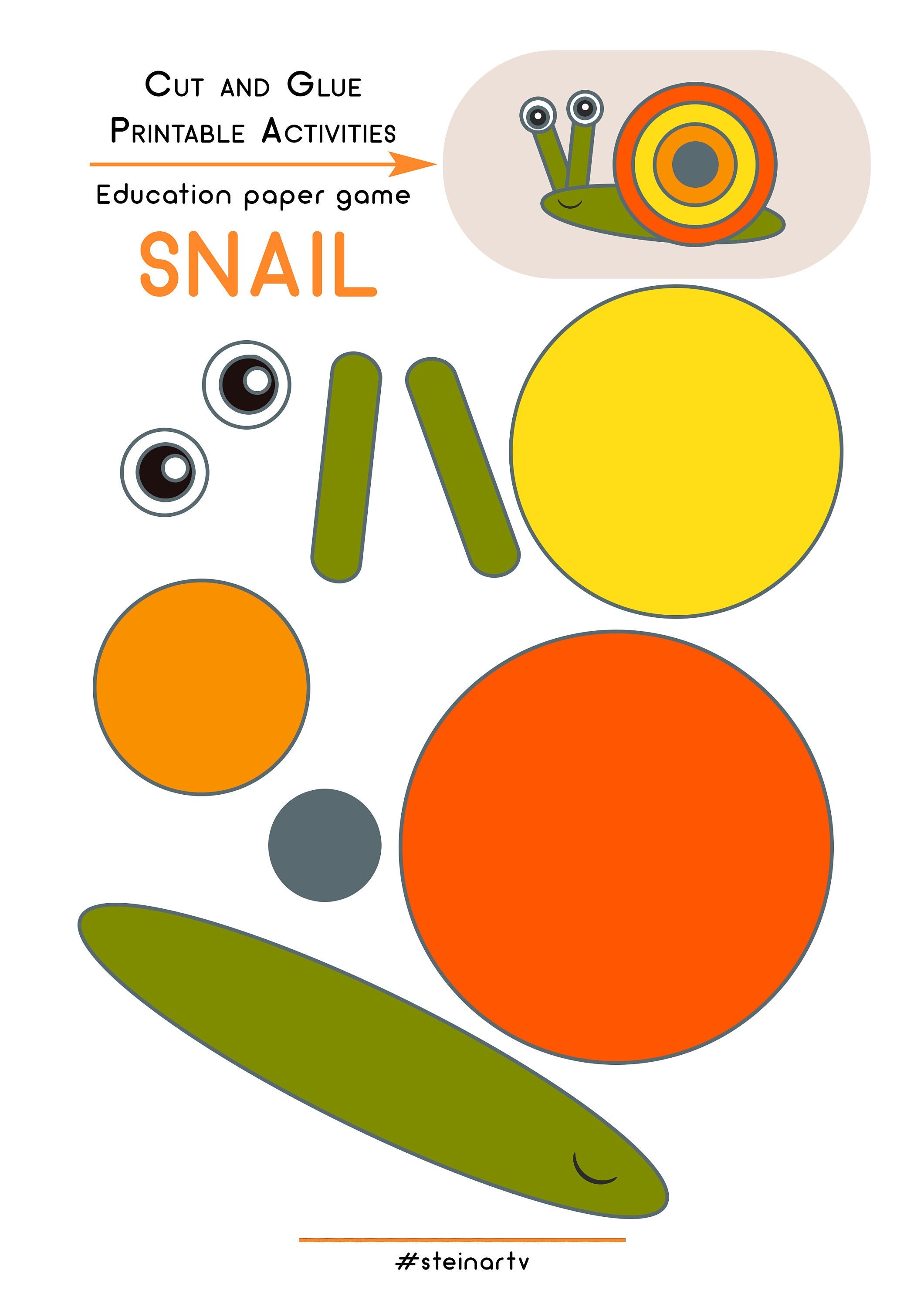 Snail Cut File Cut Files DIY Paper Craft Creative Gift | Etsy