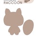 Printable Raccoon Craft, Cut Files, DIY Paper Craft, Creative Gift ...