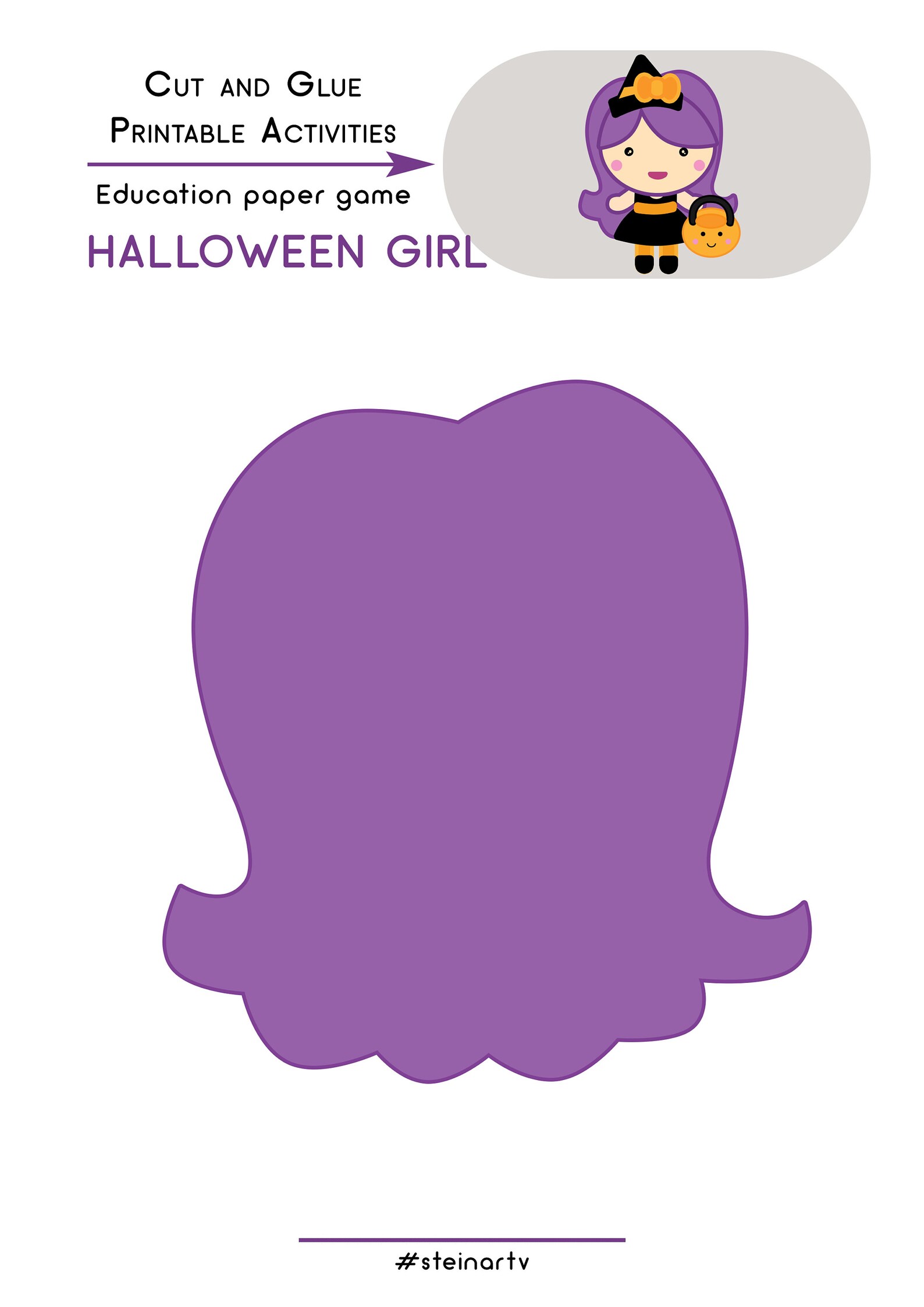 Printable Girl Craft, Cut Files, DIY Paper Craft, Creative Gift Ideas ...