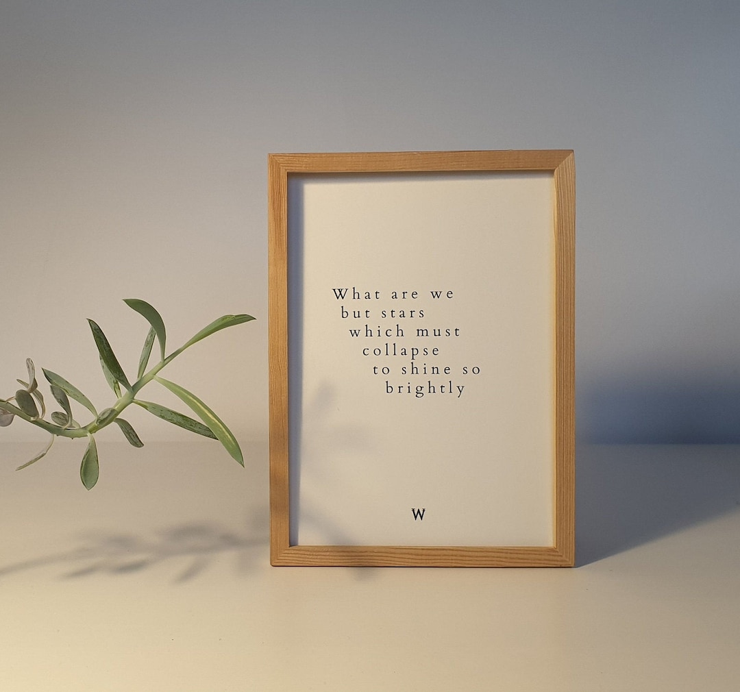 A5 Poetry Print | Wall Art Poem | Home Decor | Stars | Words for When ...