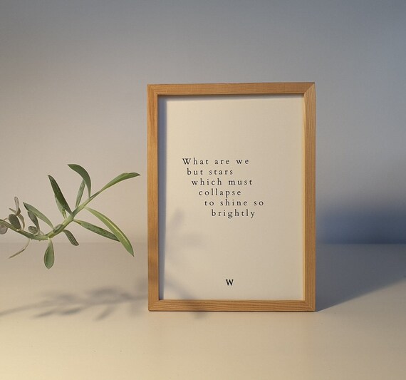 A5 Poetry Print Wall Art Poem Home Decor Stars Words | Etsy