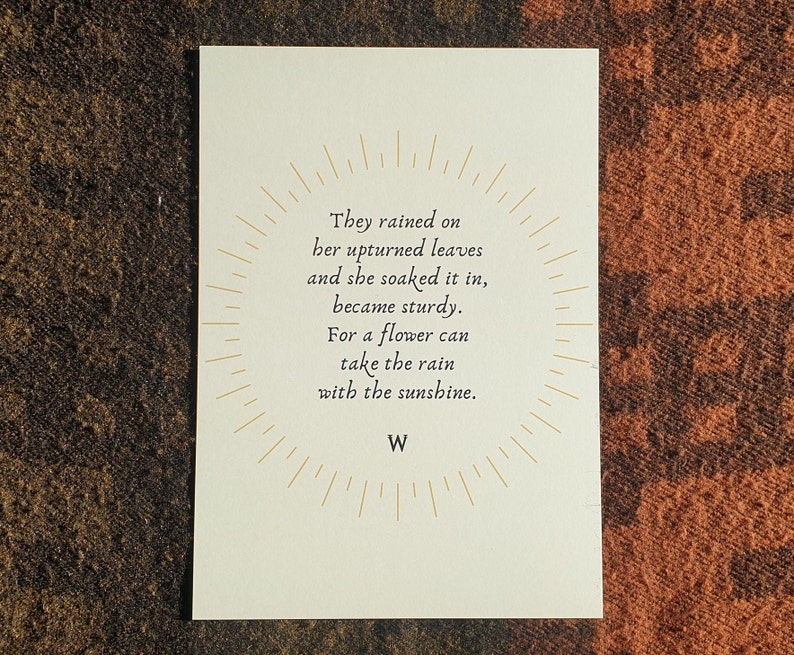 A5 Poetry Print | Wall Art Poem | Flower Poem | Home Decor | Words for ...