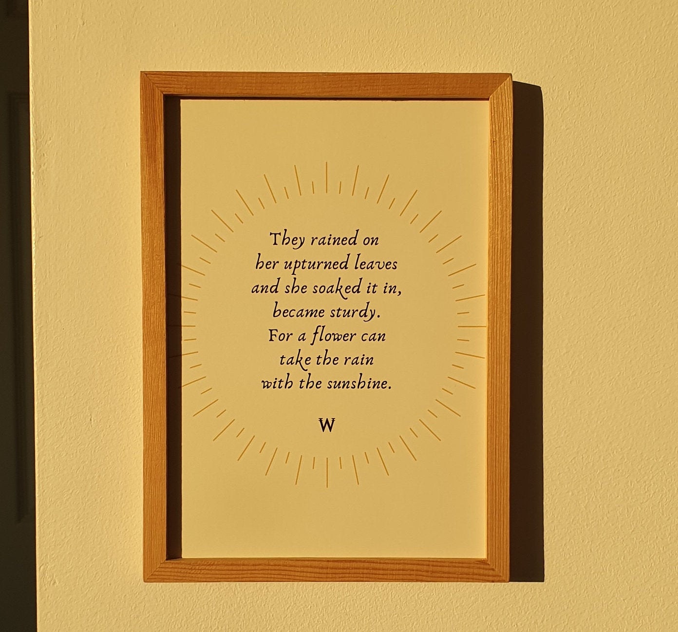 A5 Poetry Print | Wall Art Poem | Flower Poem | Home Decor | Words for ...