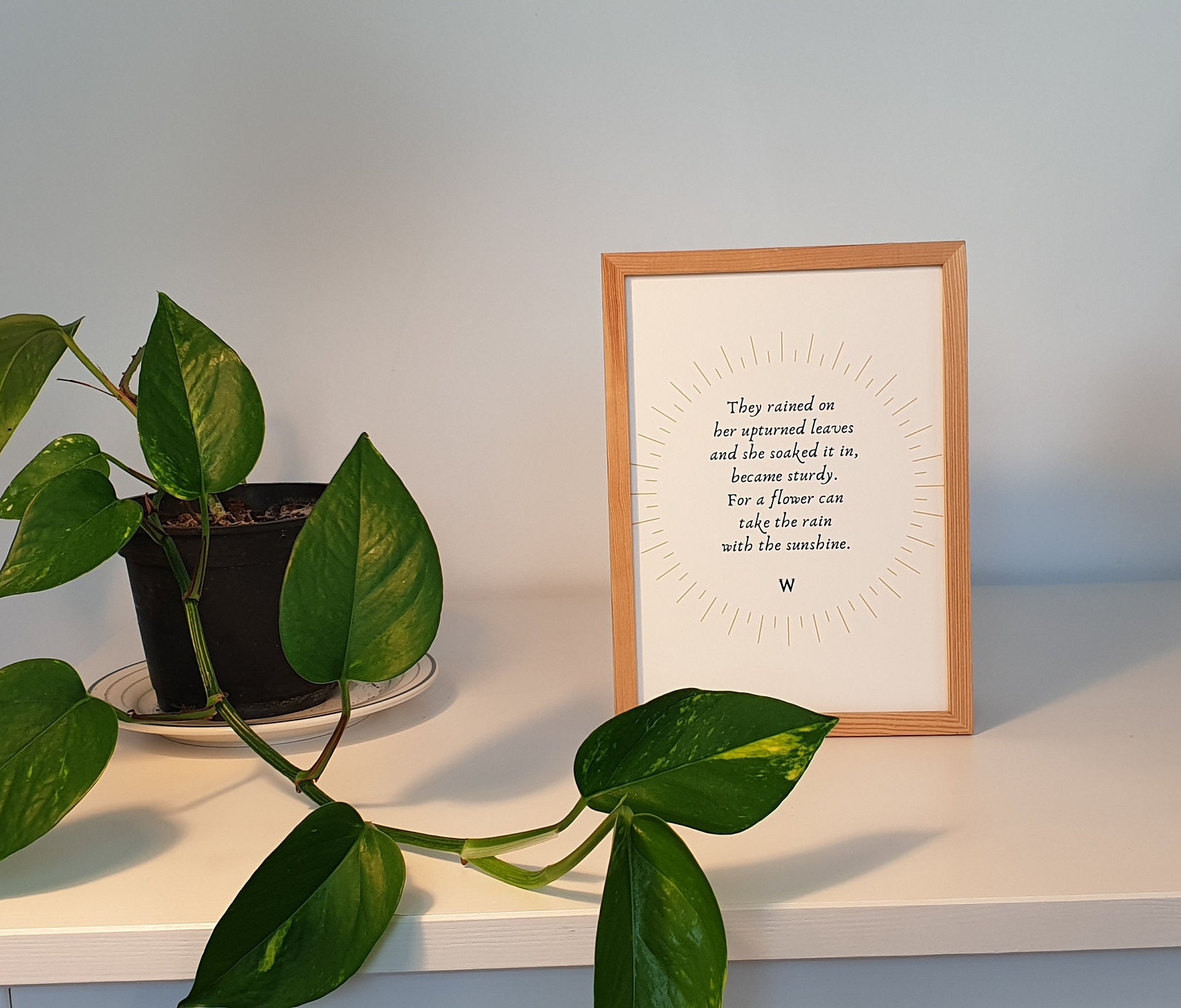 A5 Poetry Print | Wall Art Poem | Flower Poem | Home Decor | Words for ...