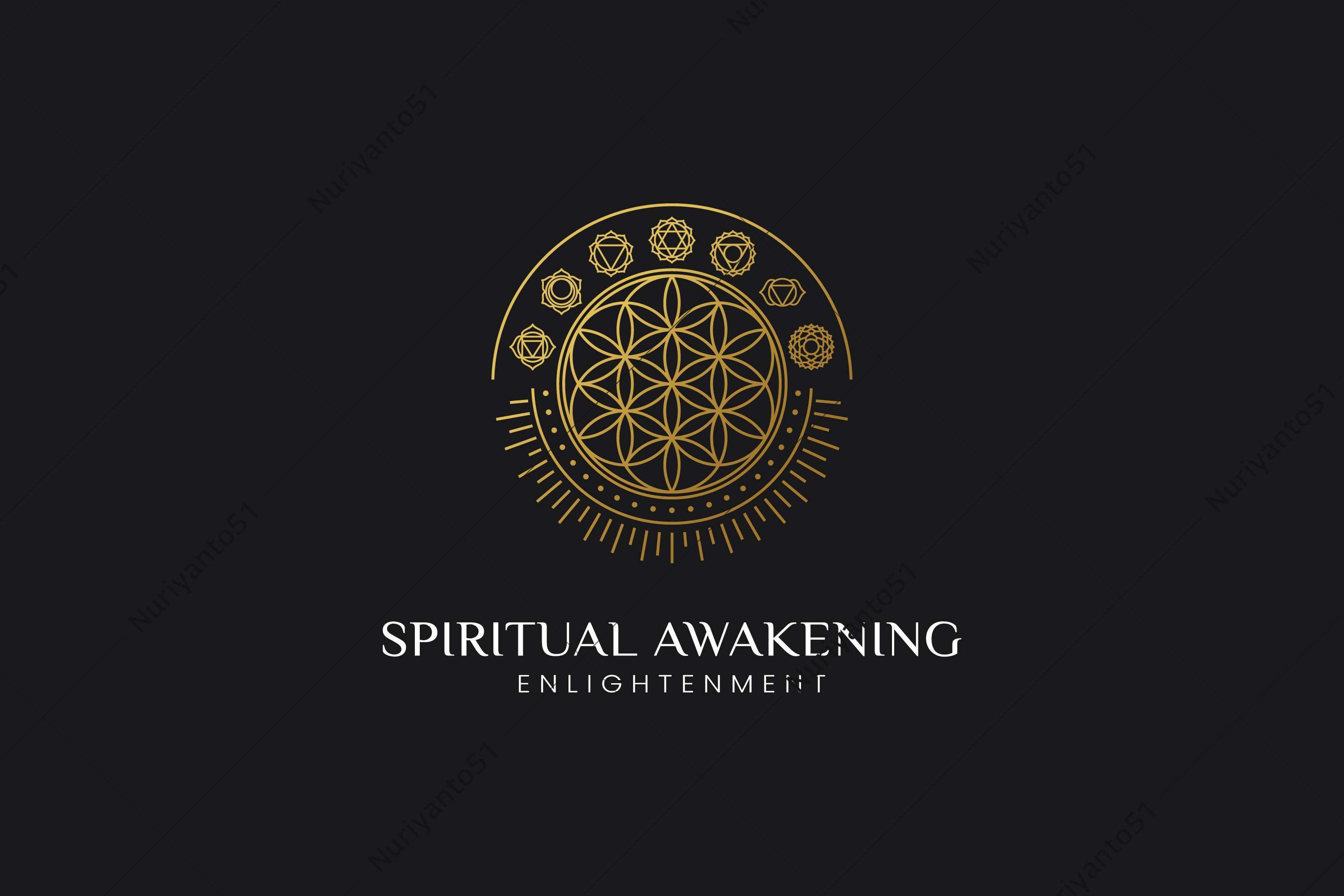 DIY Spiritual Awakening Logo, Spa and Wellness Logo, Flower of Life ...