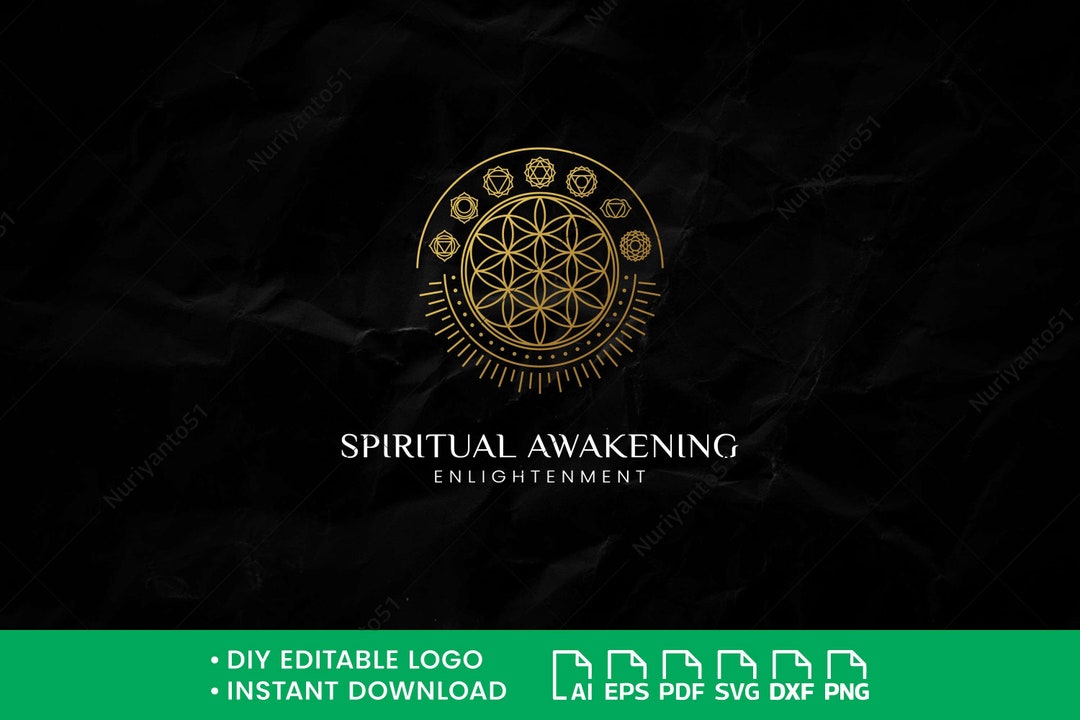 DIY Spiritual Awakening Logo, Spa and Wellness Logo, Flower of Life ...