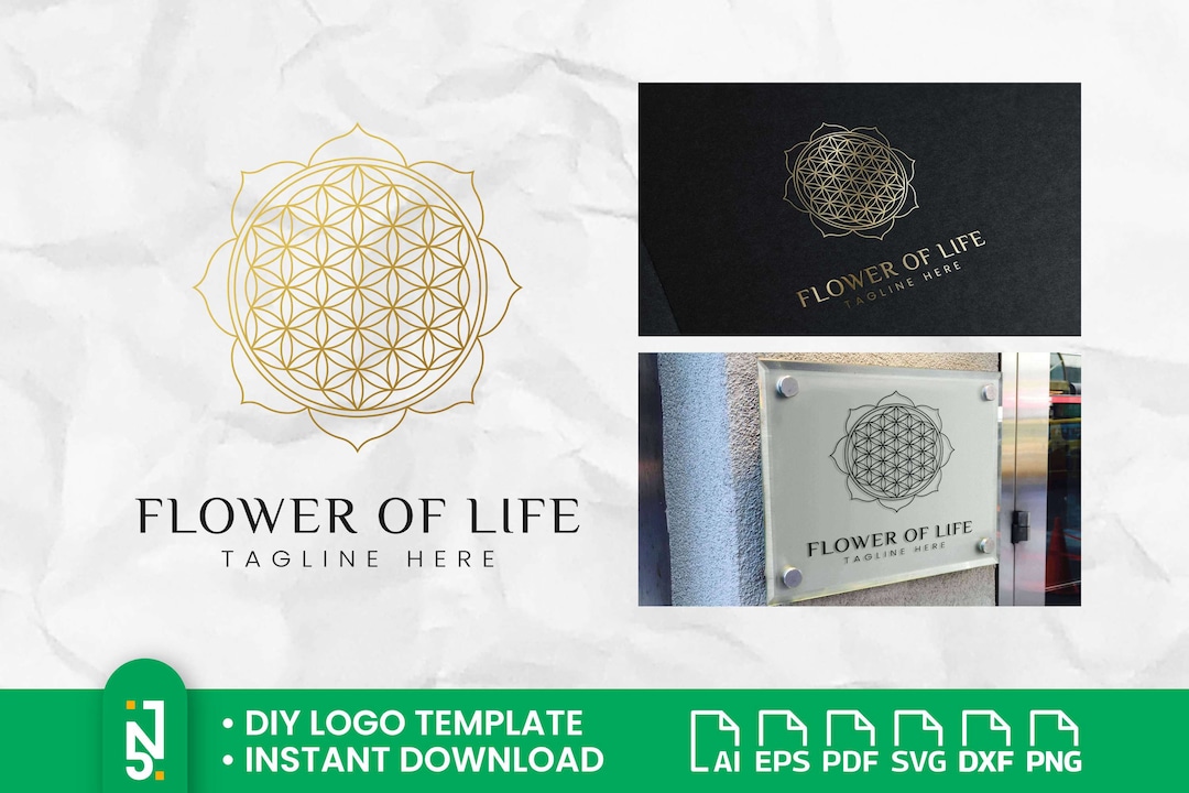 DIY Flower of Life Logo Spa and Wellness Logo Floral Logo - Etsy New ...
