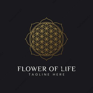 DIY Flower of Life Logo, Spa and Wellness Logo, Floral Logo, Sacred ...