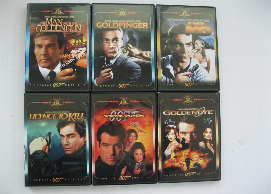 Six James Bond Movie Dvd's - Etsy
