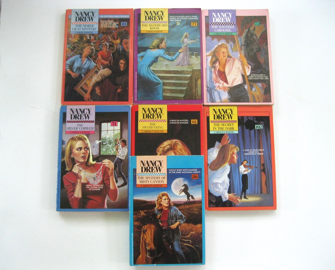 Nancy Drew Mystery Stories, Beautiful Paperback Books From the 1980's ...