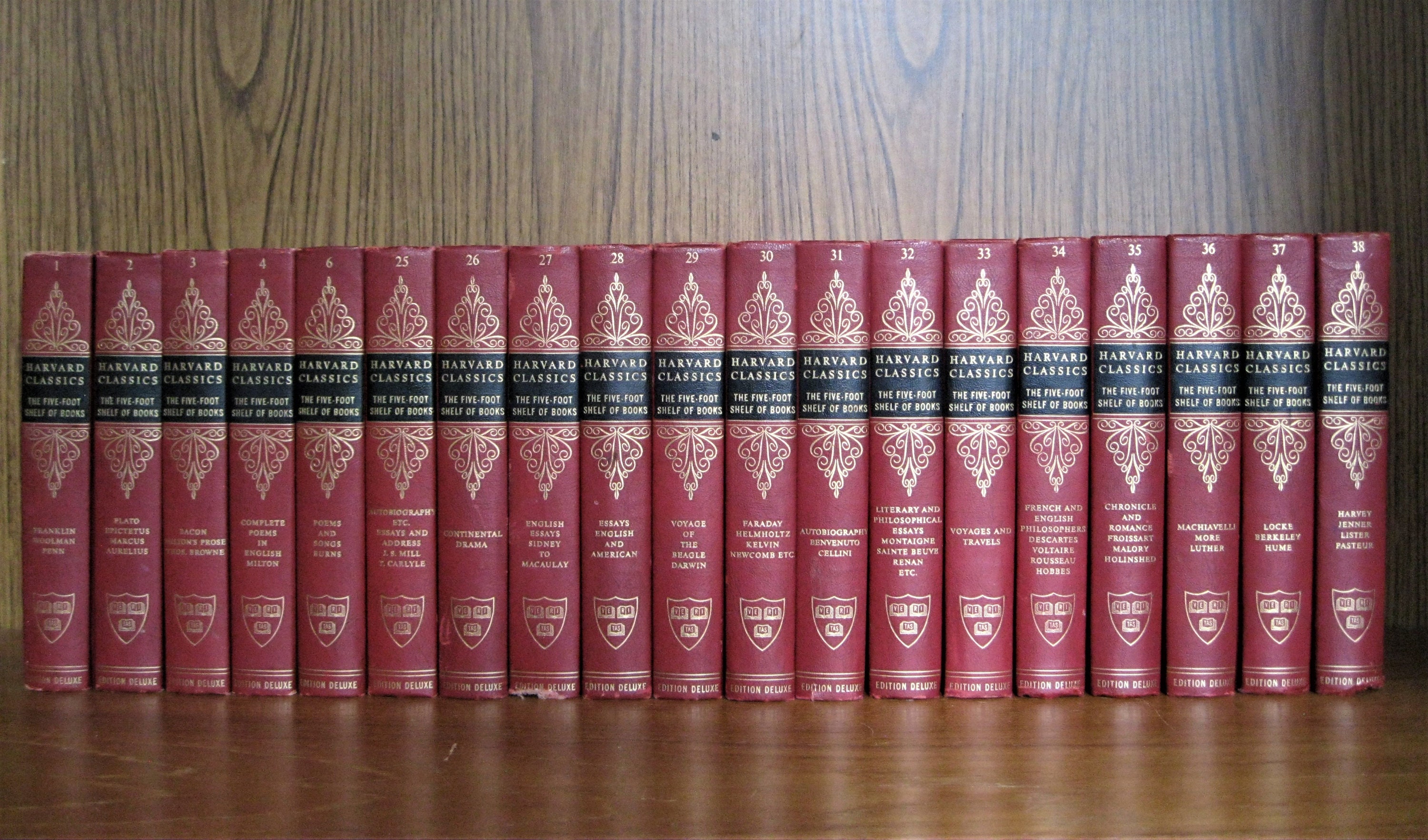 Harvard Classics, Rich Red Deluxe Edition, Faux Leather, You Choose the ...