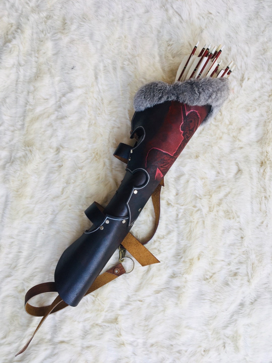 Custom Quiver With Bow Holder Belts Traditional Archery - Etsy UK