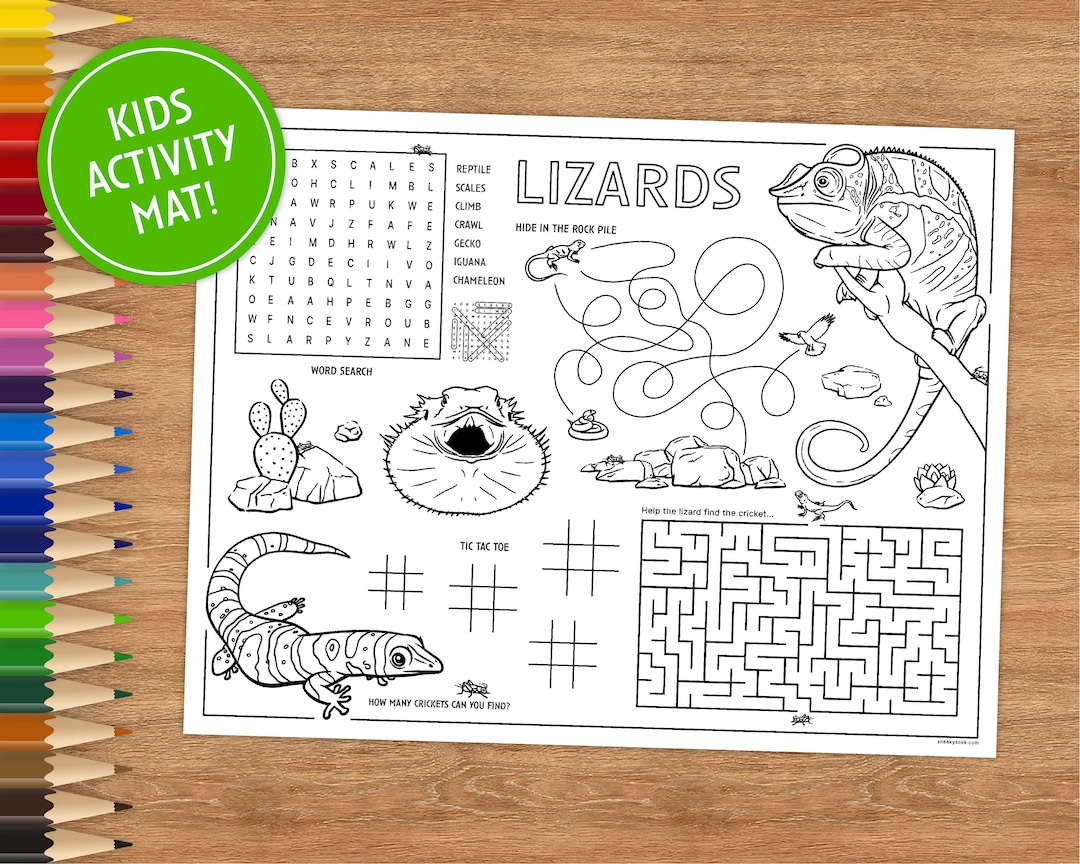 Printable Activity Placemat, Coloring Pages for Kids, Digital Download ...