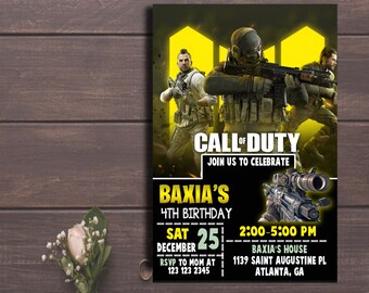Call of Duty Invite | Etsy