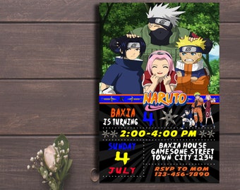 Naruto Invitation | Etsy