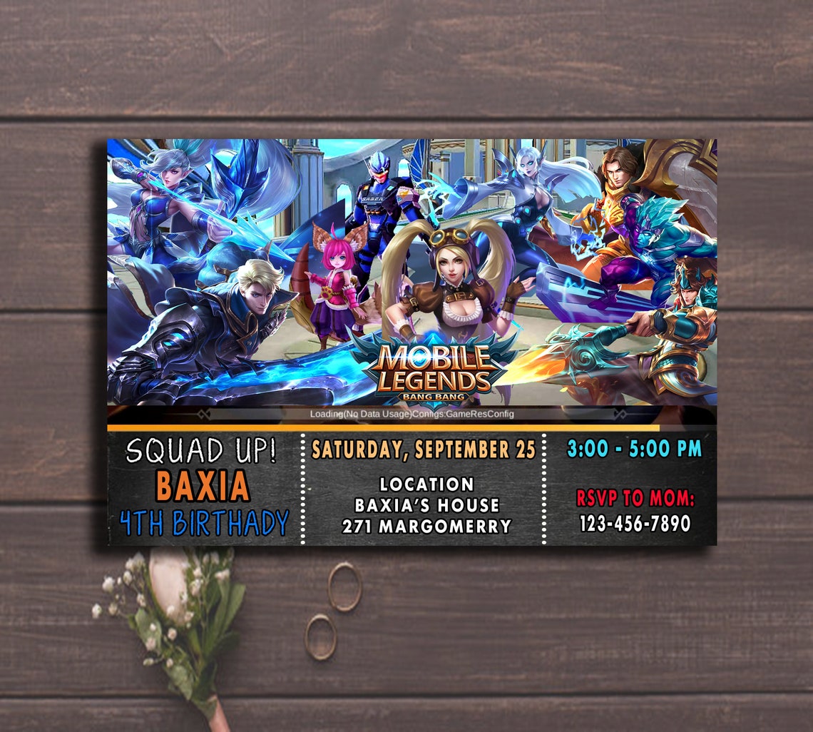 Mobile Legends Birthday Invitation Mobile Legends Birthday | Etsy Ireland