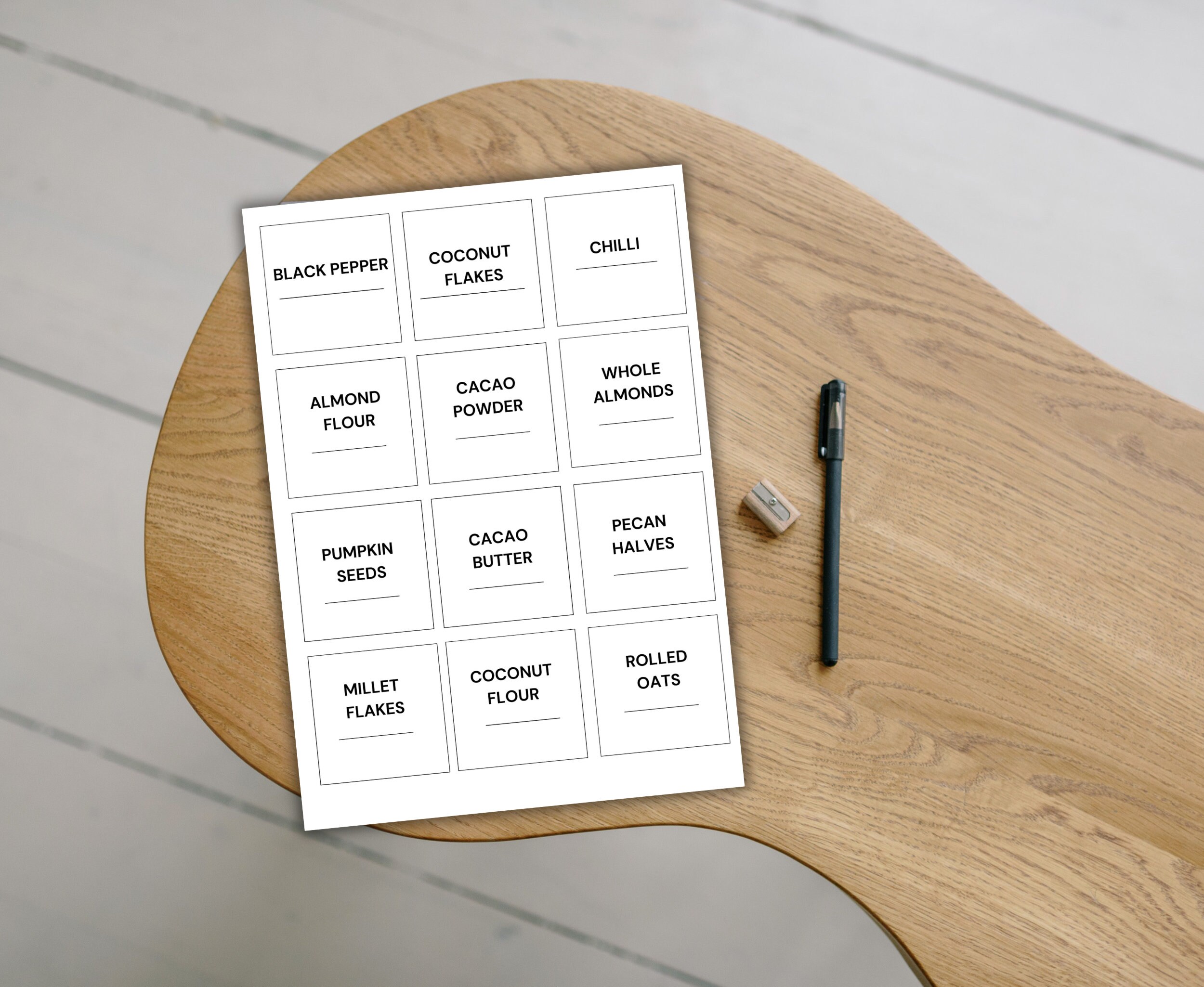 Minimalist Pantry Labels Printable Sticker Labels for - Etsy