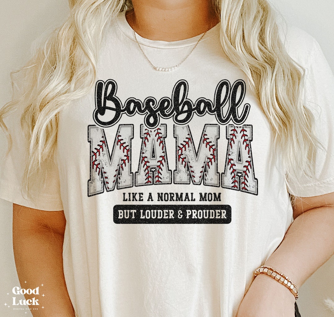 Baseball Mama PNG, Retro Baseball Mom PNG, Varsity Distressed Glitter ...