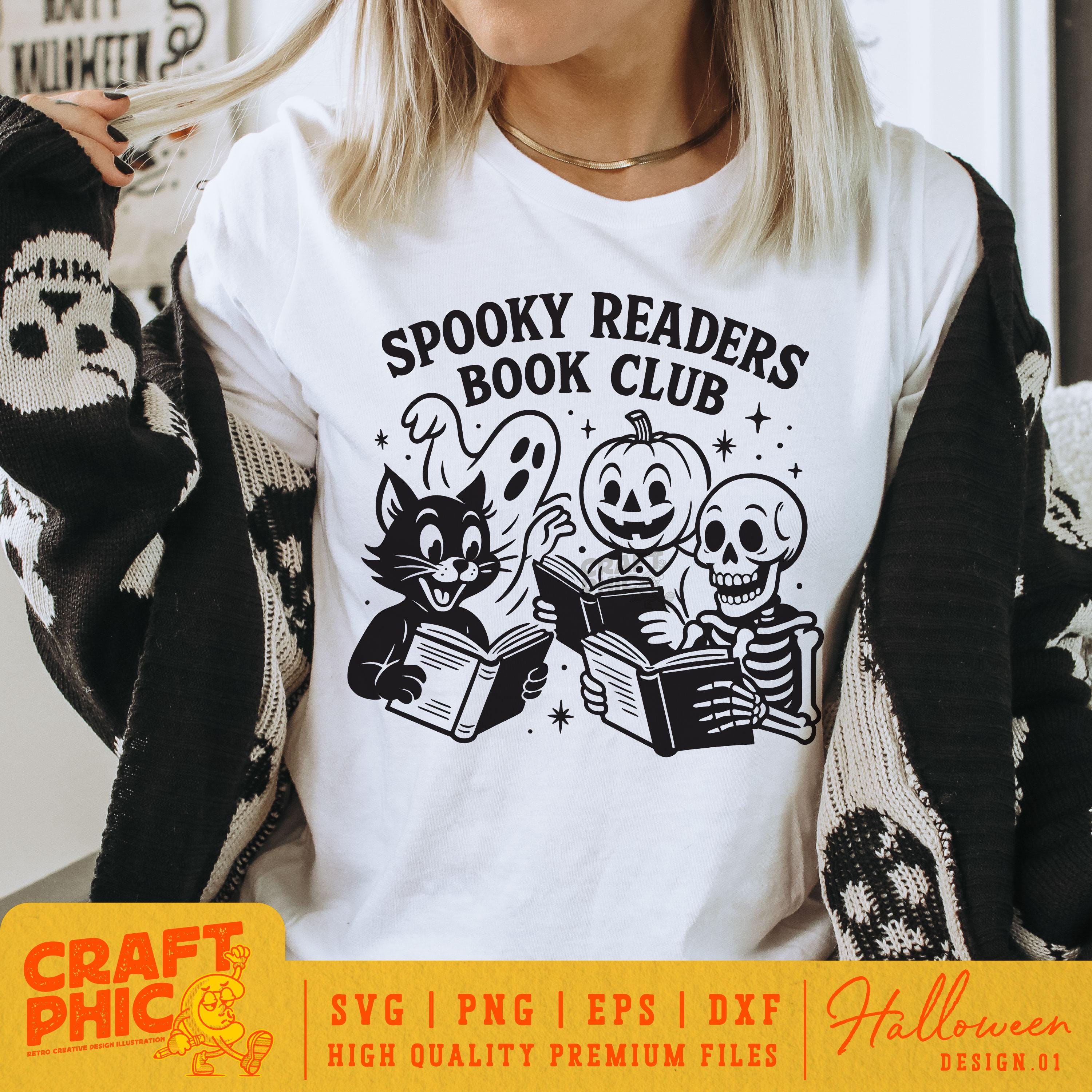 Spooky Readers Book Club Halloween SVG PNG Trendy Halloween Bookish ...