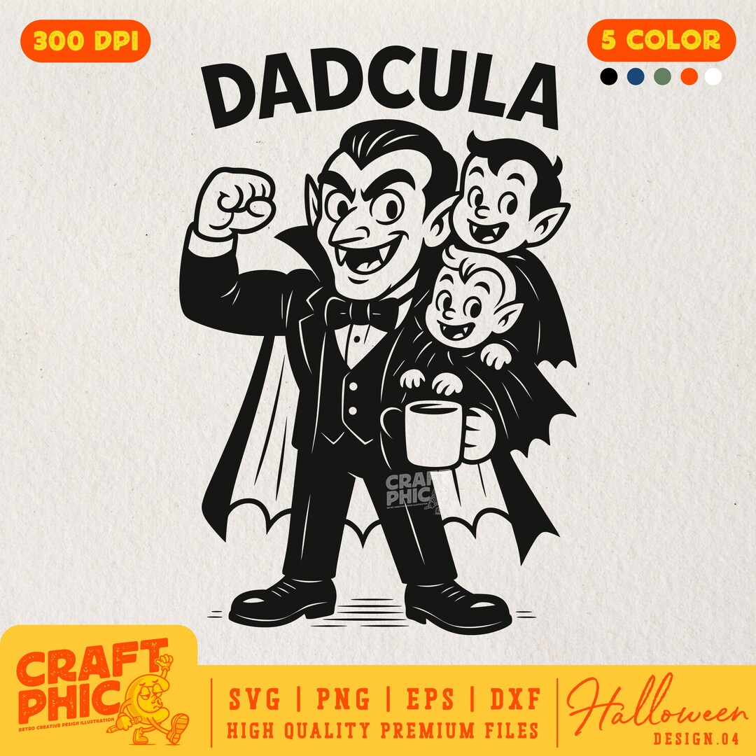 Dadcula SVG PNG, Halloween Dad Shirt Png, Funny Halloween Svg, Spooky ...