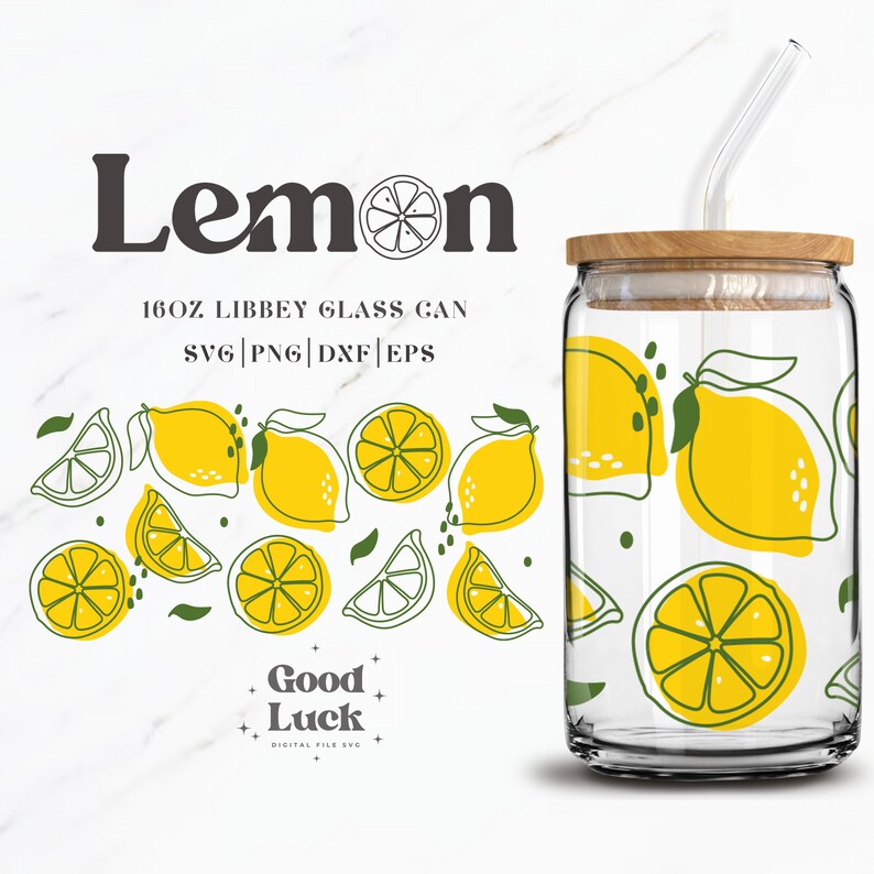 Libbey Glass 16oz/20oz Lemon Pun Svg PNG Cut Files for Cricut ...